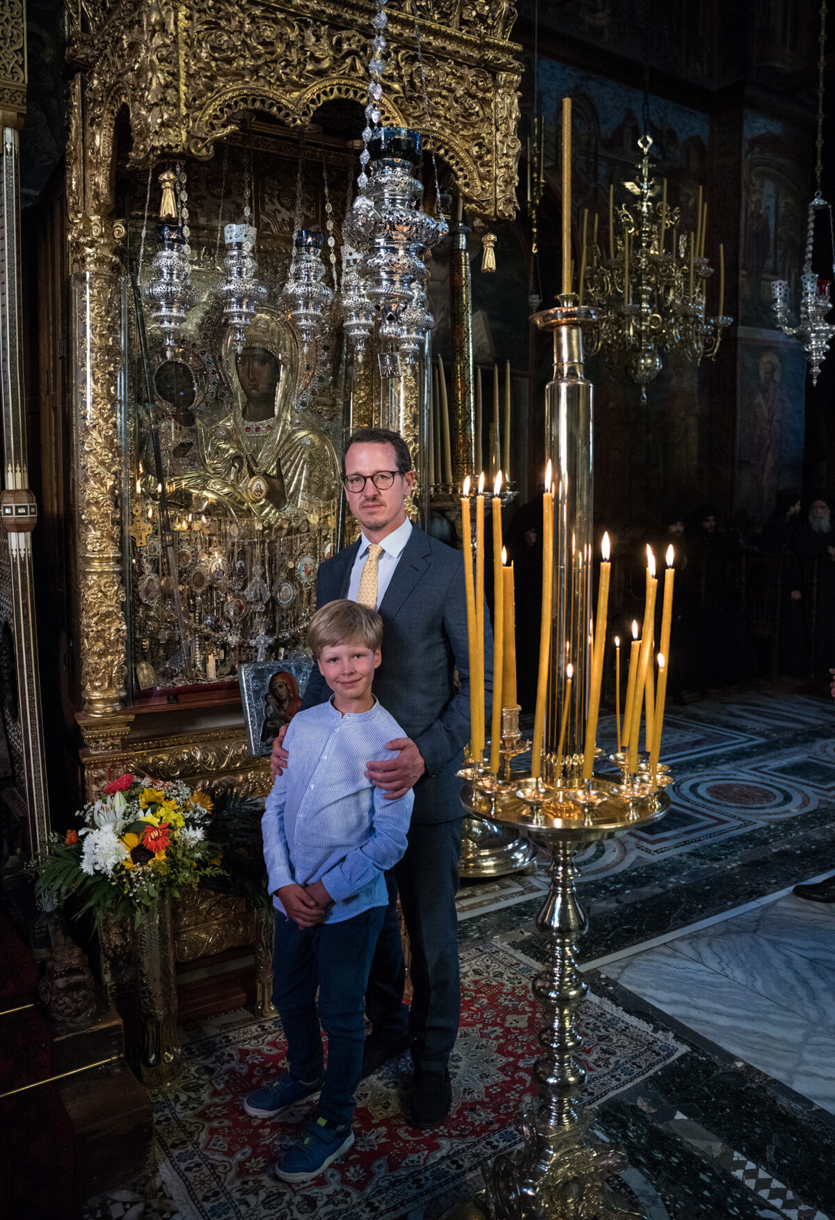 PRINCE PHILIP AND PRINCE STEFAN IN HILANDAR, HEREDITARY PRINCE SENT A ...